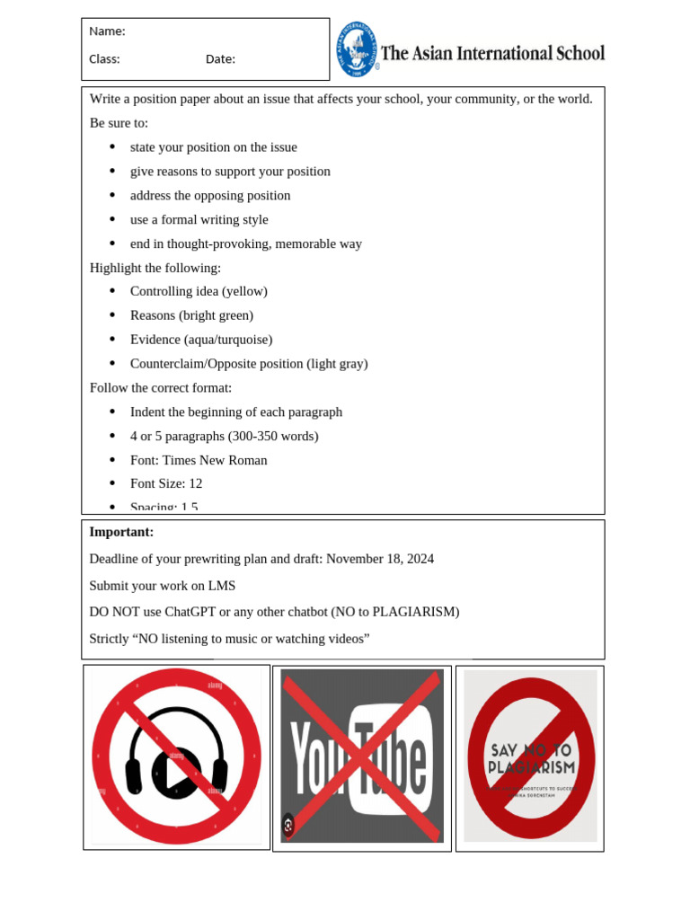 Position Paper-Write Your Draft | PDF