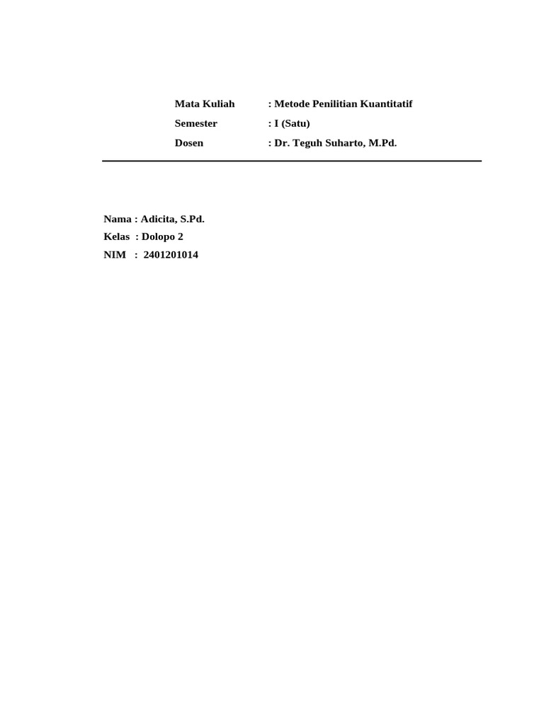 Adicita Nim.2401201014 | PDF