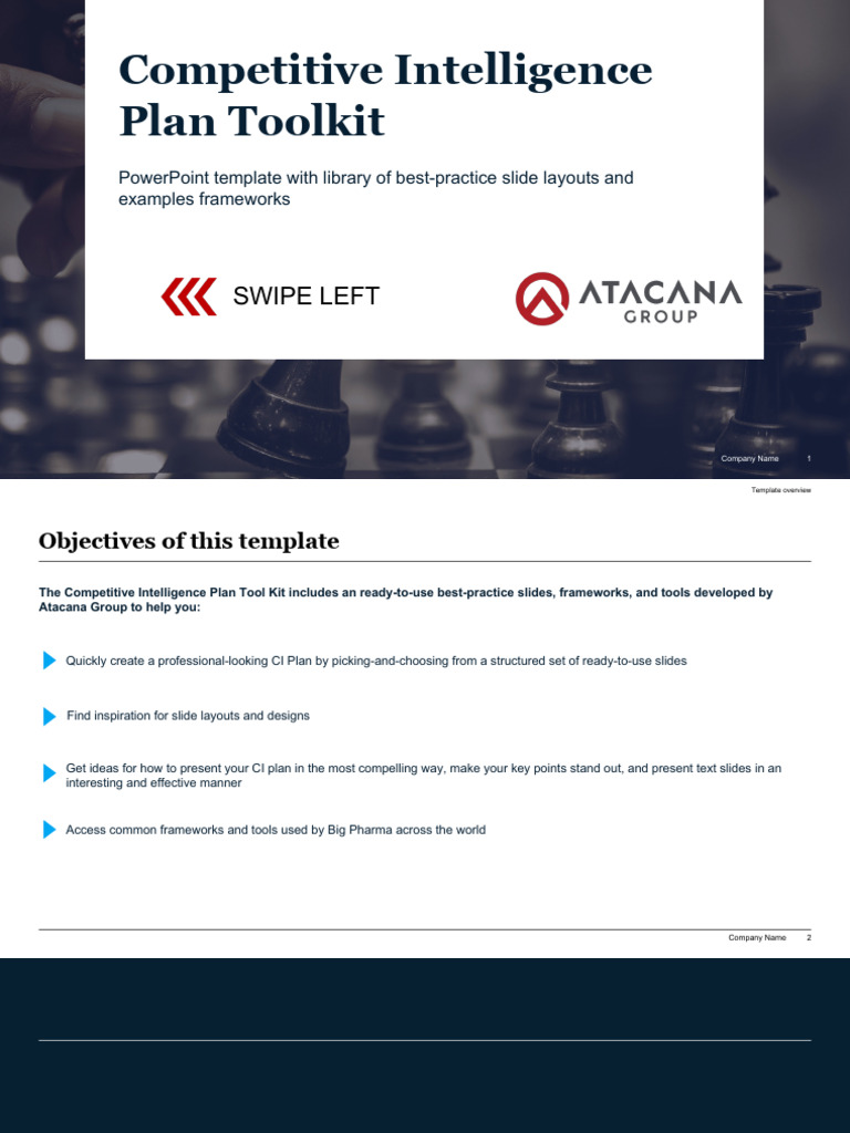 Pharma CI Plan Toolkit | PDF