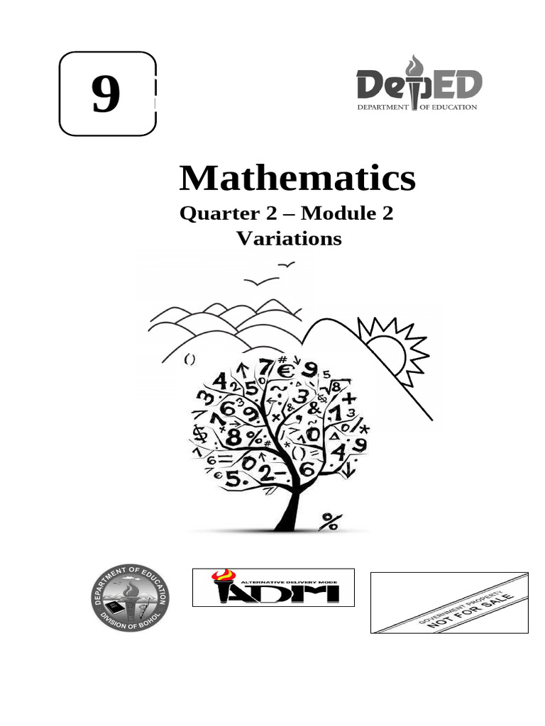 Math 9 Variations Joint and Combined | PDF | Gases | Metrology
