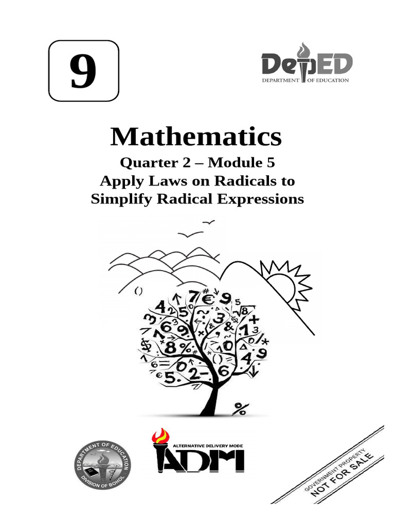 Math 9 Apply Laws on Radicals to Simplify Expression | PDF ...