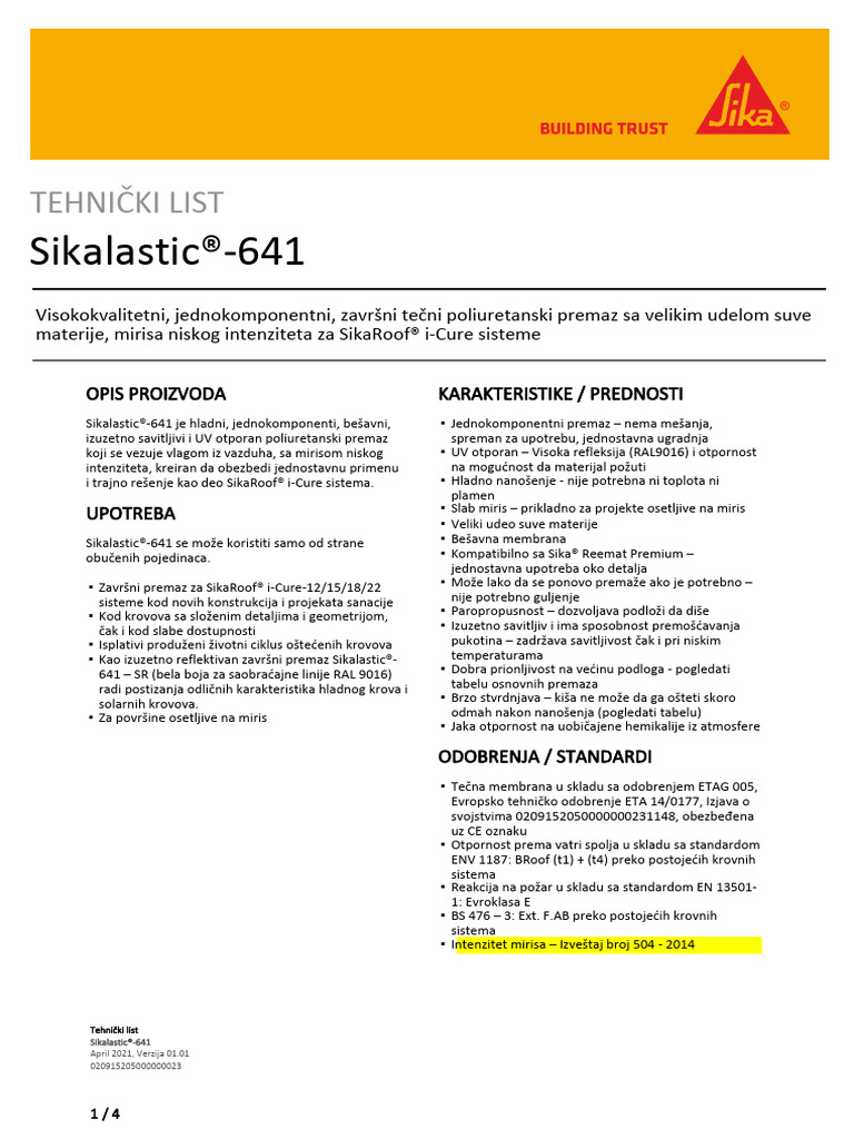 Sikalastic 641 | PDF