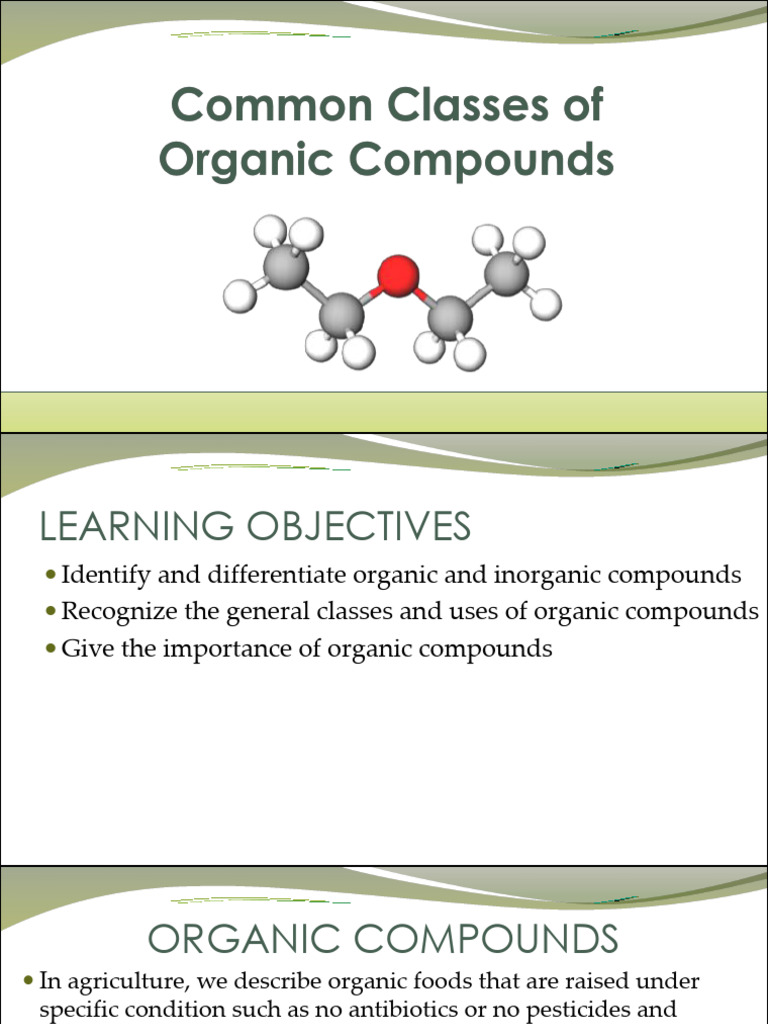 Overview of Organic Compounds | PDF | Carbohydrates | Lipid