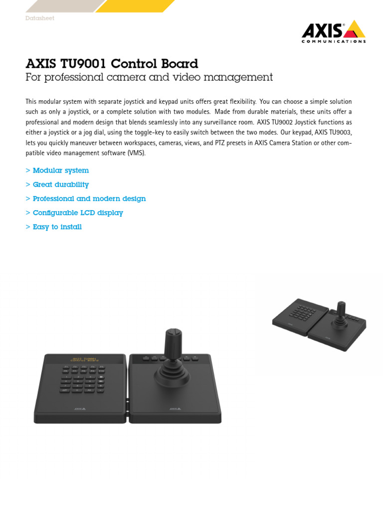 AXIS TU9001 Control Board Guide | PDF | Usb | Computing