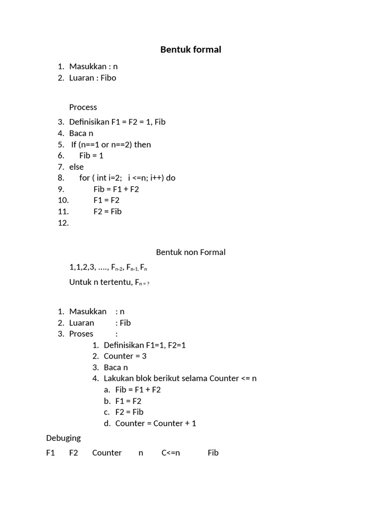 Algoritma Fibo | PDF