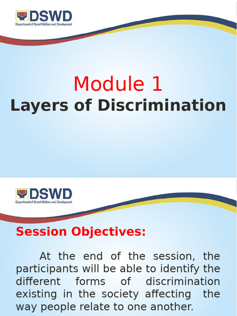 GENDER Module 1 Layers of Discrimination | PDF | Prejudices ...