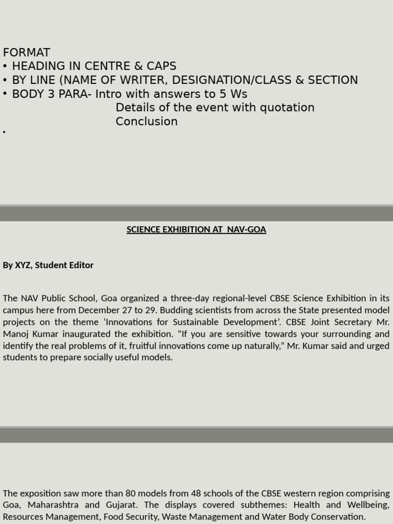 School Report Writing | PDF