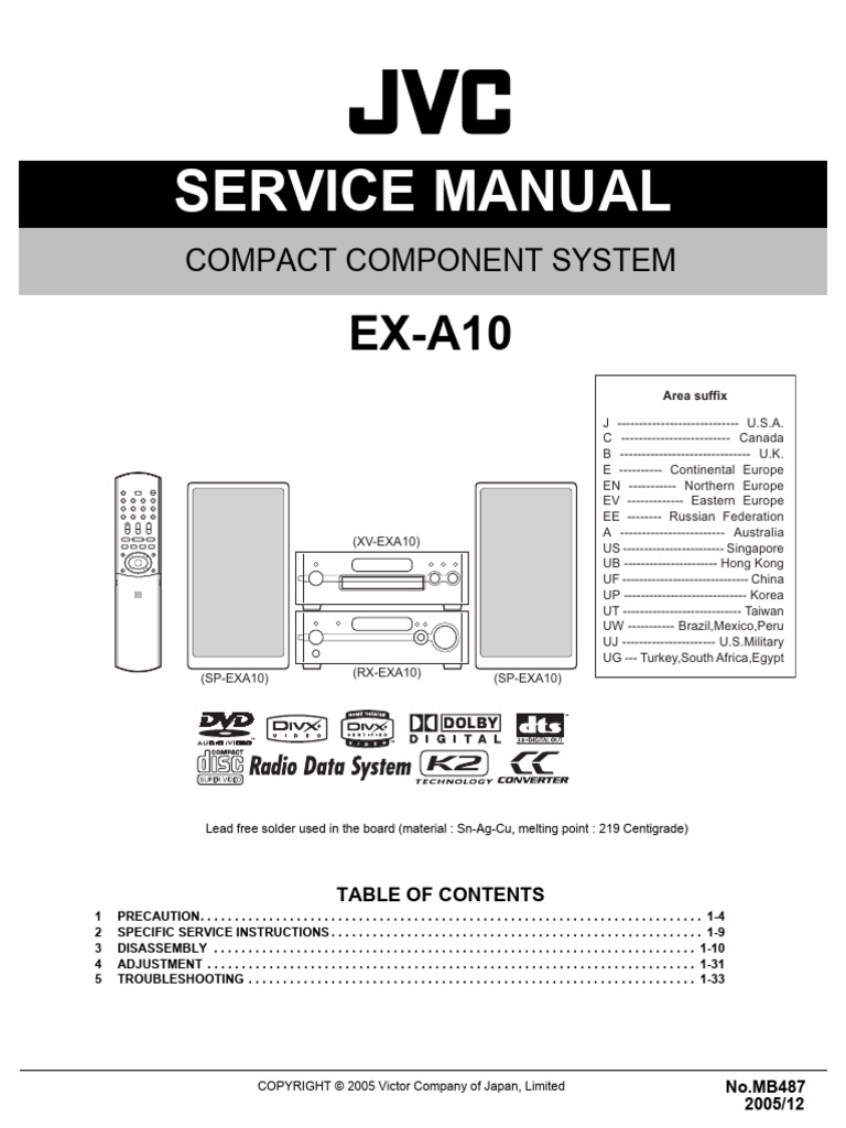 JVC EX-A10 Service Manual | PDF | Electrical Connector | Voltage