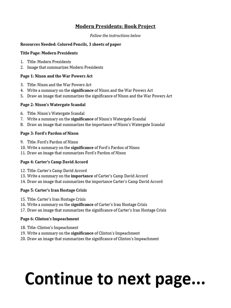 U12_-_Modern_Presidents_Book_Project | PDF