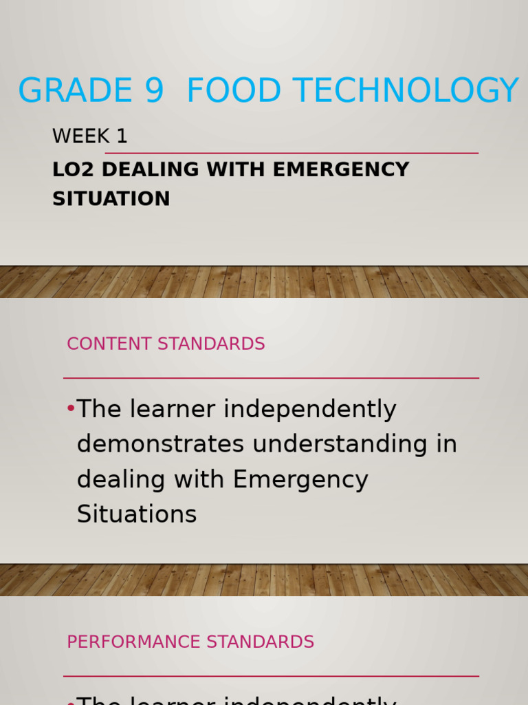Grade 9 Food Safety Basics | PDF | Burn | Knife