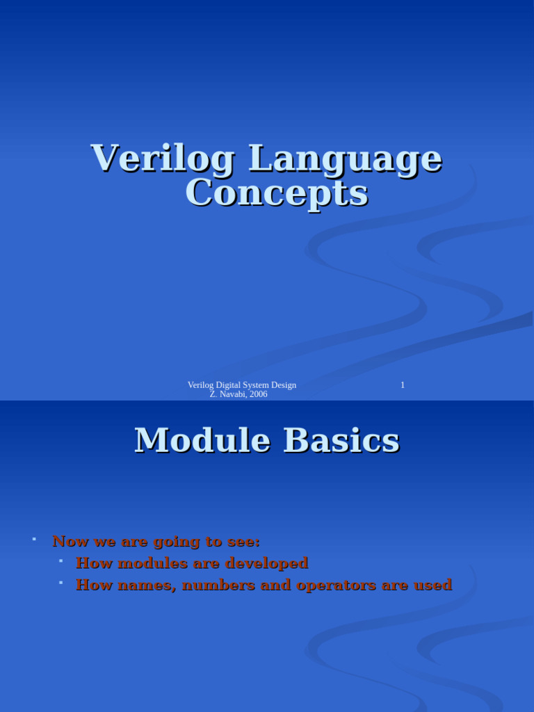 Verilog Language Concepts | PDF | Parameter (Computer Programming ... Verilog Language Concepts | PDF | Parameter (Computer Programming ...