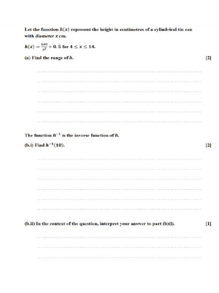 IBDP MATH AI FUNCTIONS PAST PAPER | PDF IBDP MATH AI FUNCTIONS PAST PAPER | PDF