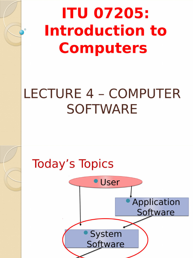 ITU 07205 Lecture 4 Computer Software | PDF