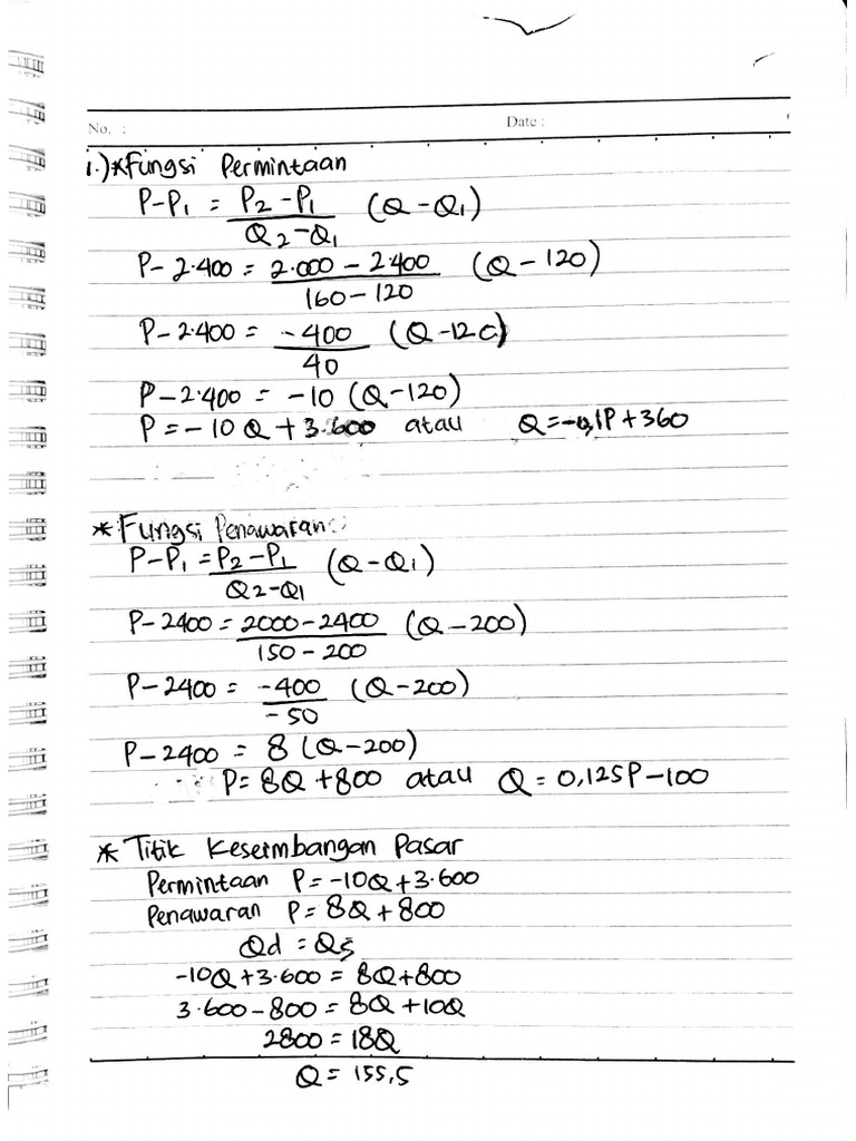 Tugas Tuton 2 Matematika Ekonomi | PDF