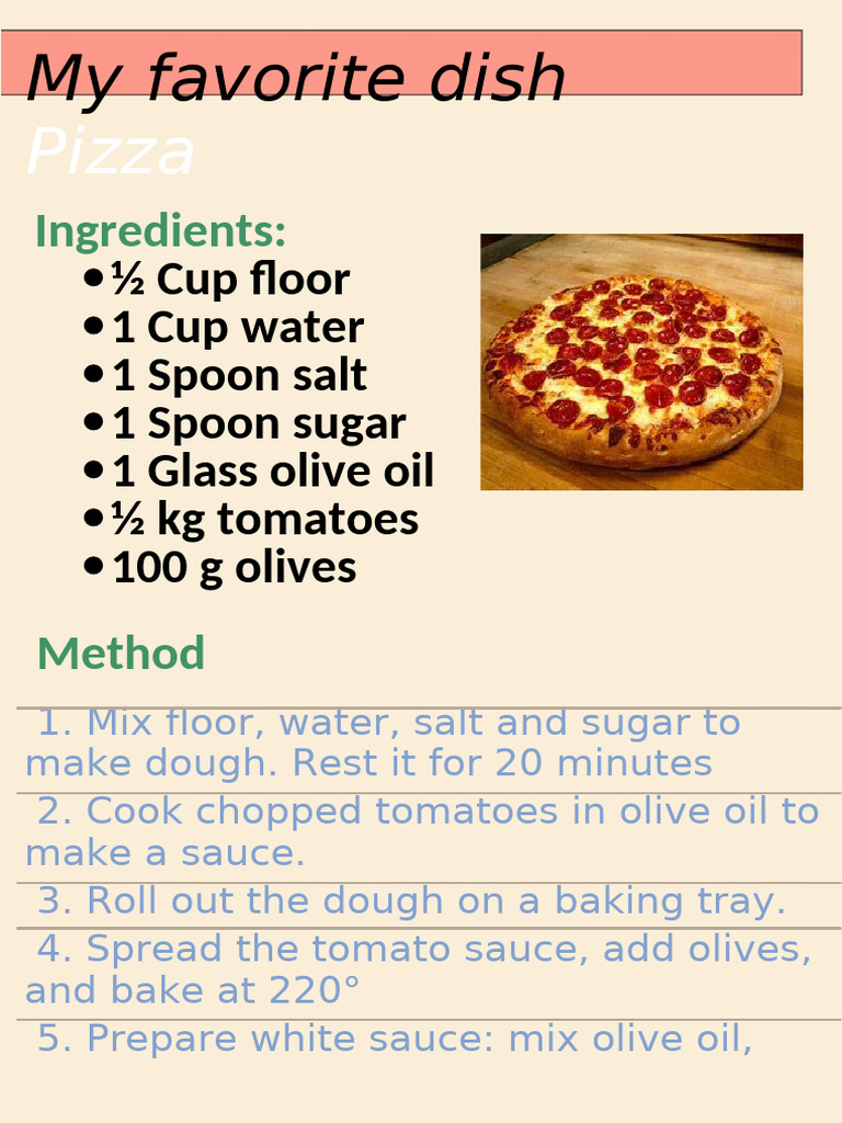 My Favorite Dish | PDF