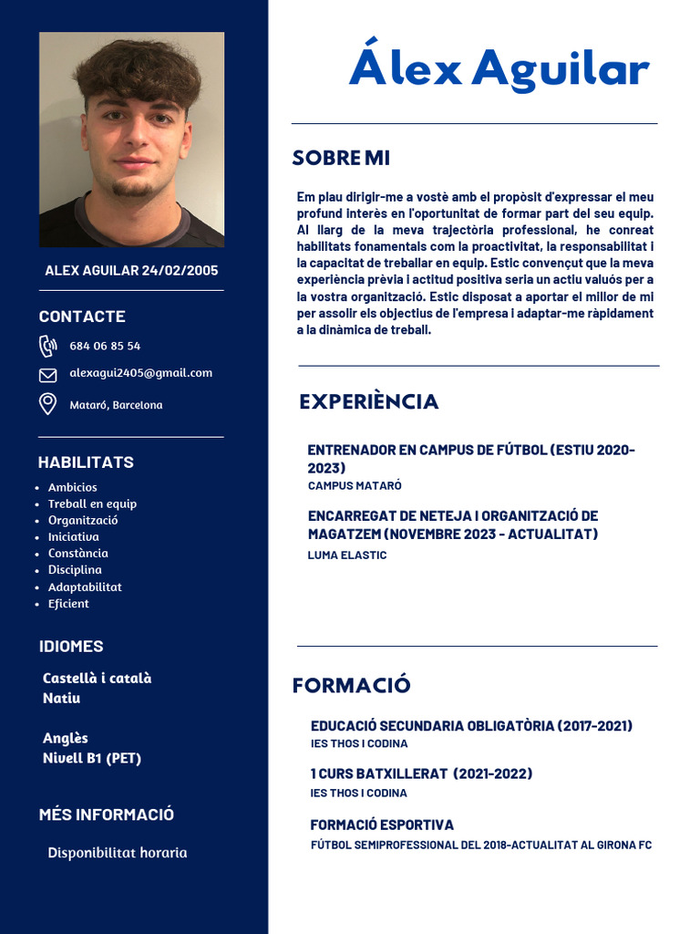 CV Currículum Vitae Alex Aguilar | PDF