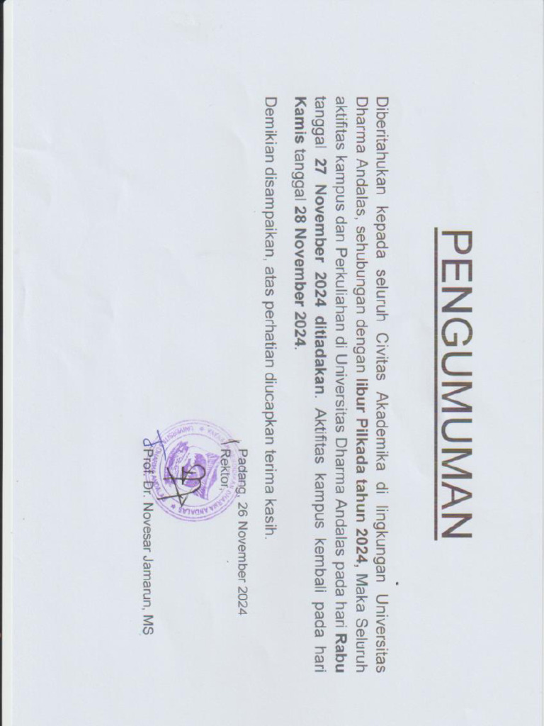 Pengumuman Pilkada 2024 | PDF