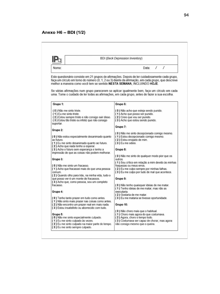 BDI | PDF
