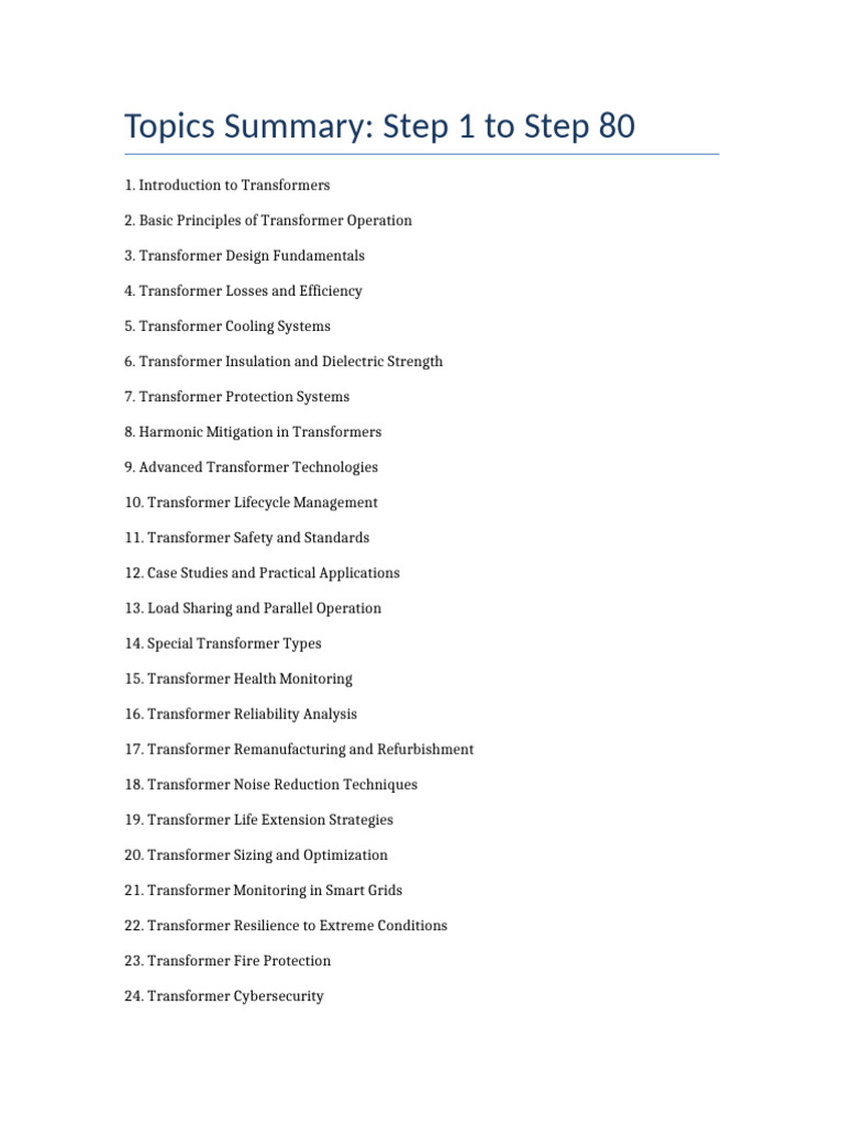 Transformer Topics Summary 2 | PDF | Transformer | Electrical Engineering