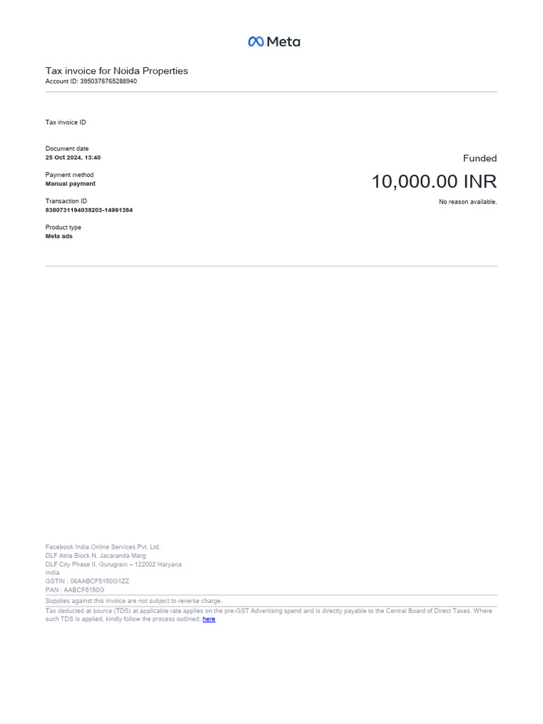 Noida Properties Tax Invoice Details | PDF