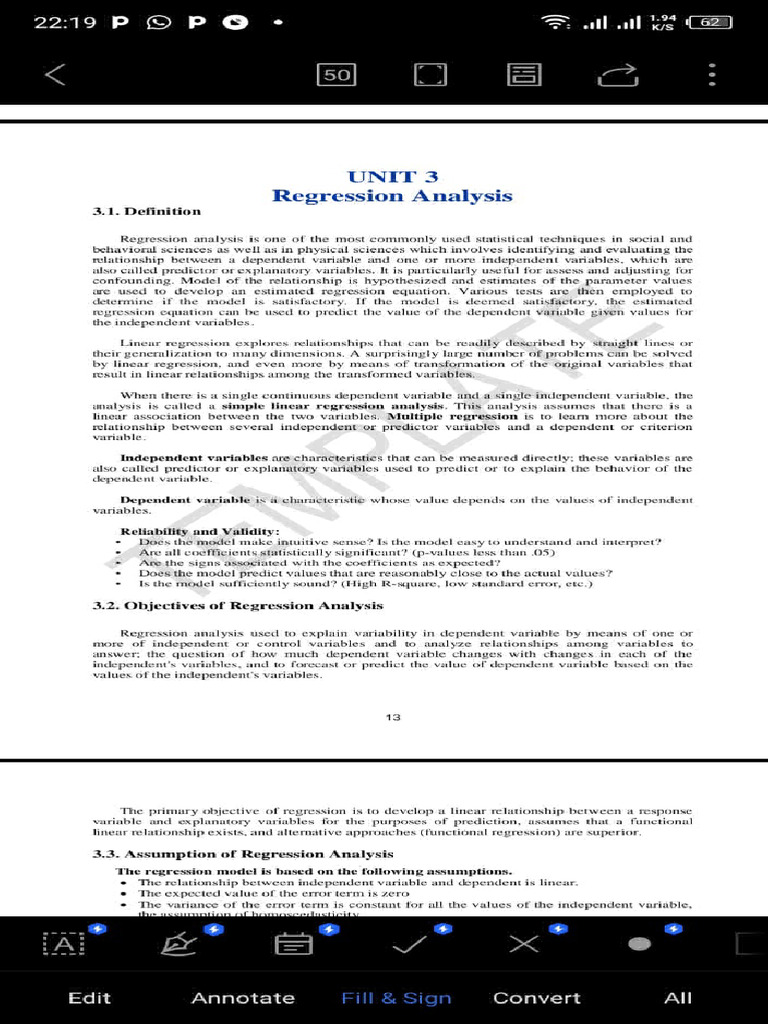 Regression | PDF | Linear Regression | Dependent And Independent Variables