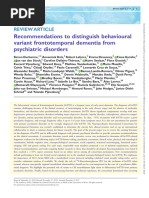 bvFTD Diagnostic Criteria Overview | PDF | Human Diseases And Disorders ...
