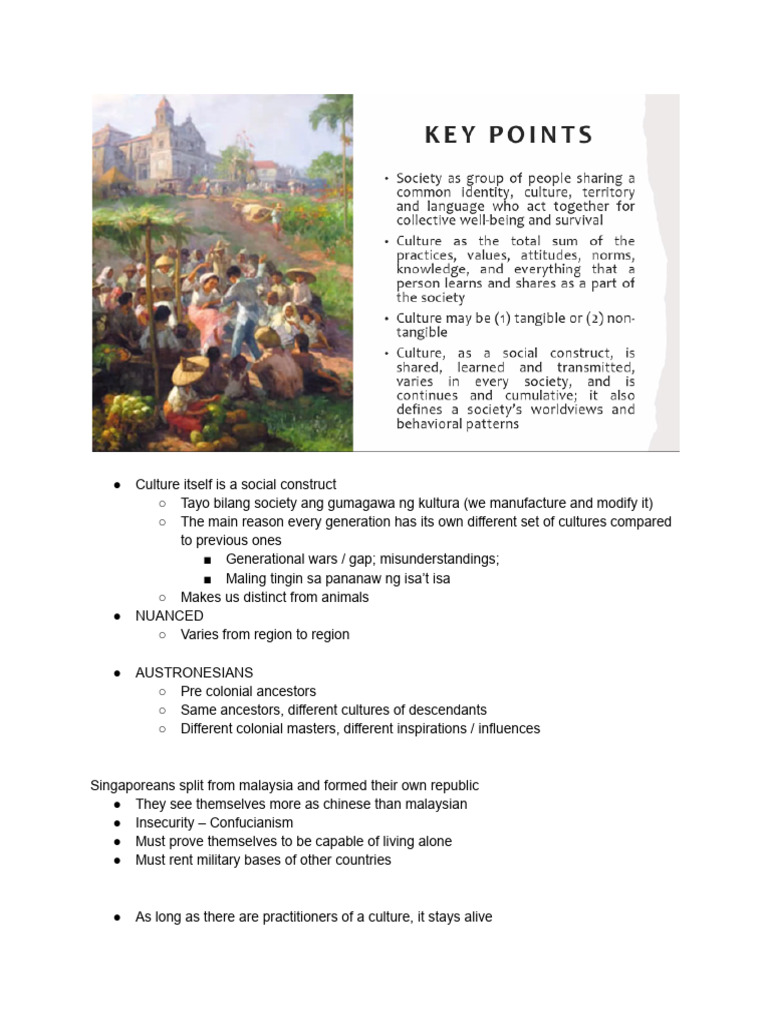 Introduction To Society & Culture | PDF | Philippines | Southeast Asia