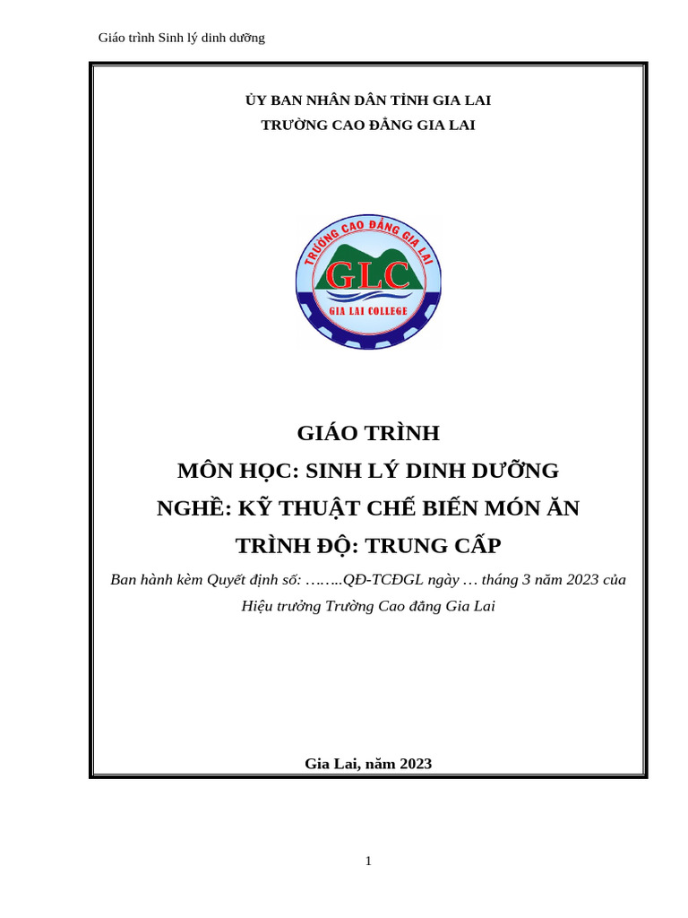 GIÁO TRÌNH | PDF