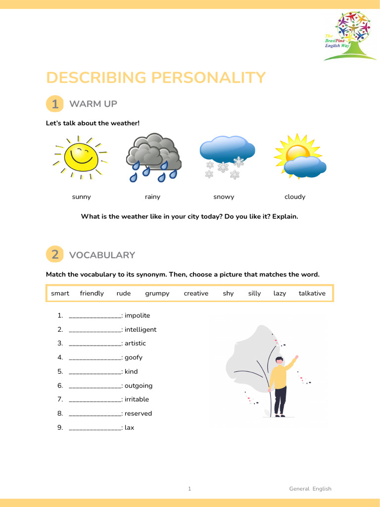 Describing Personality (General English A1) | PDF