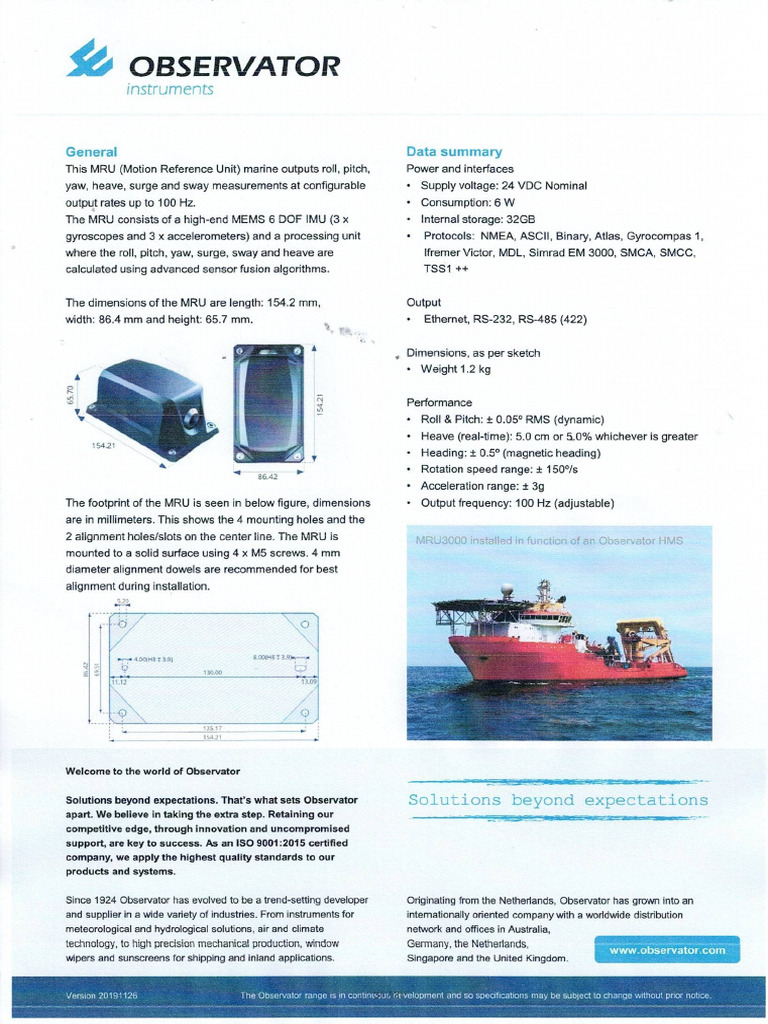 HSM - MRU 3000 Data | PDF