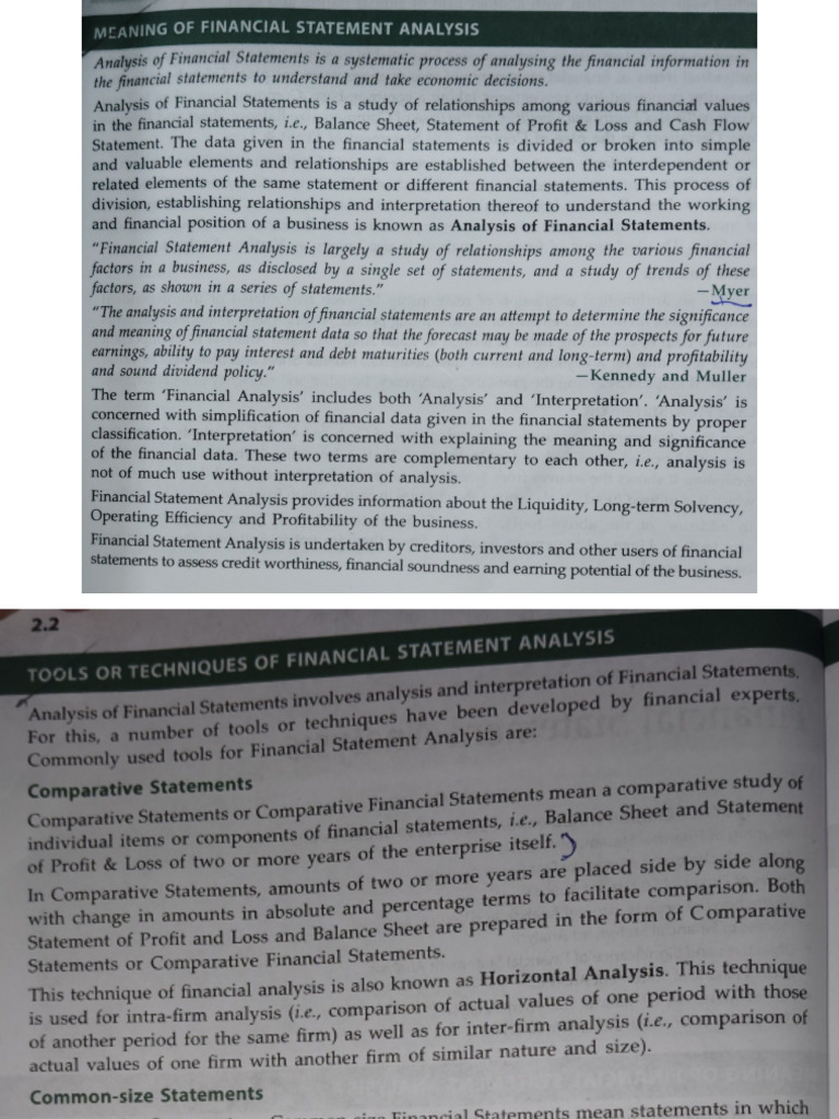 Comparative Statement and Common-Size Statements | PDF