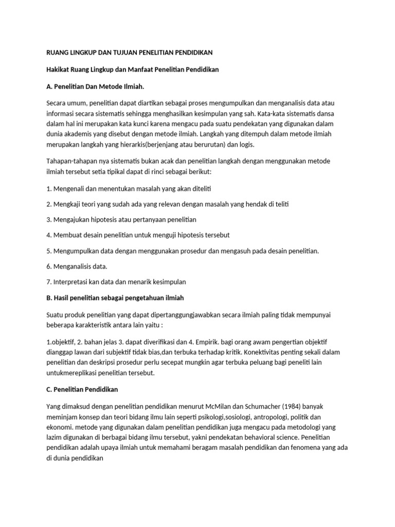 RESUME KB 1 METODE PENELITIAN | PDF