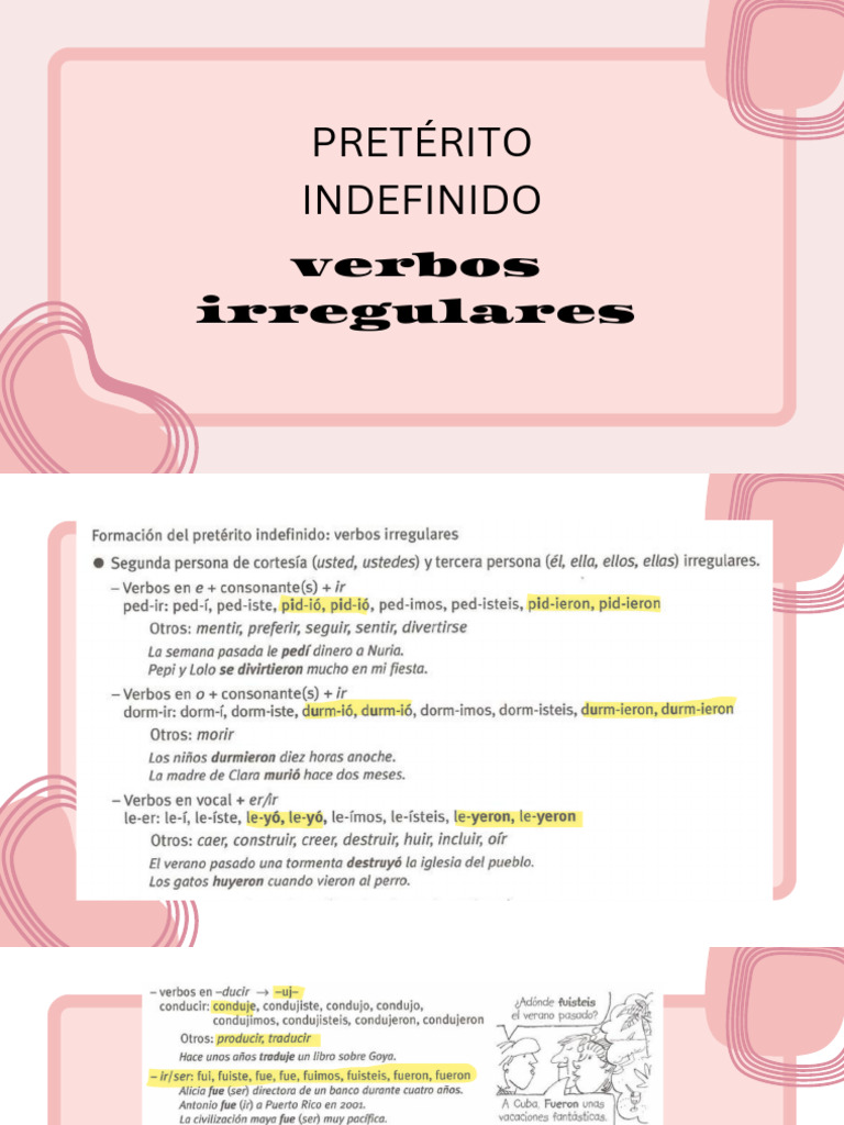 Pretérito Indefinido | PDF