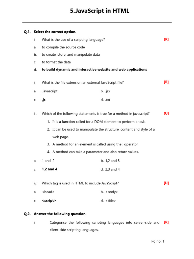 JavaScript Basics for HTML Integration | PDF | Java Script | World Wide Web