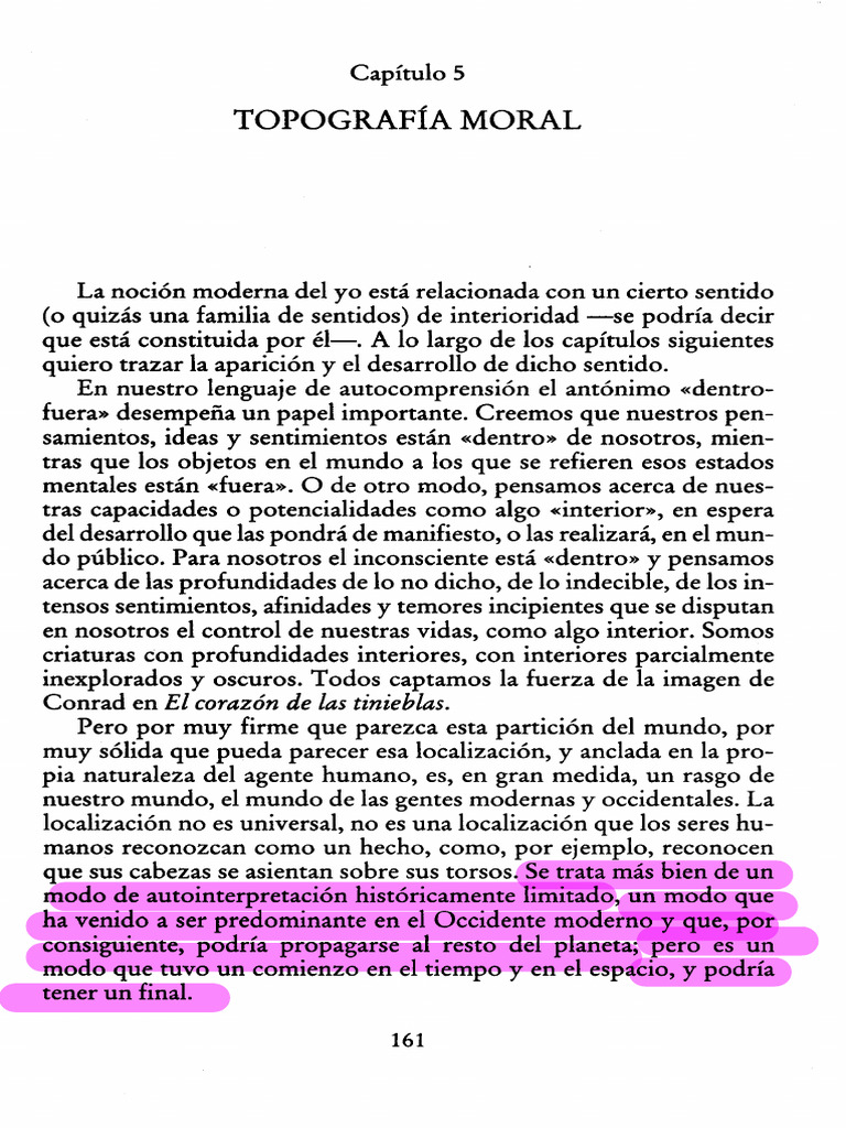 02.03.taylor - Cap. 5 Topografía Moral y Cap 6 El Autodominio de Platon | PDF
