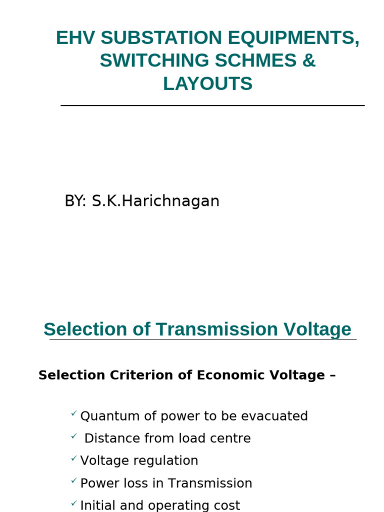 Substation Presentation | PDF | Electrical Substation | Electric Power ...