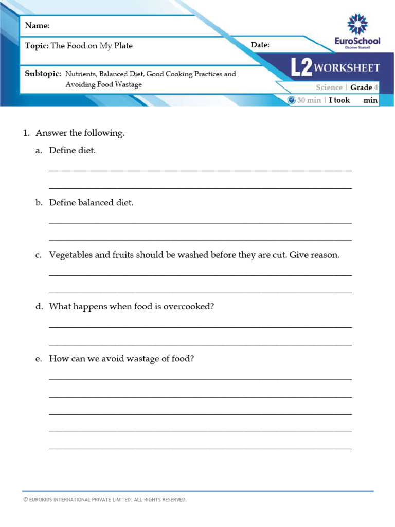 Sience L2 Worksheet | PDF