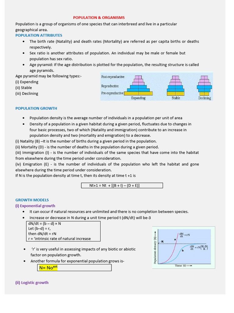 Population Dynamics and Interactions | PDF | Parasitism | Fungus