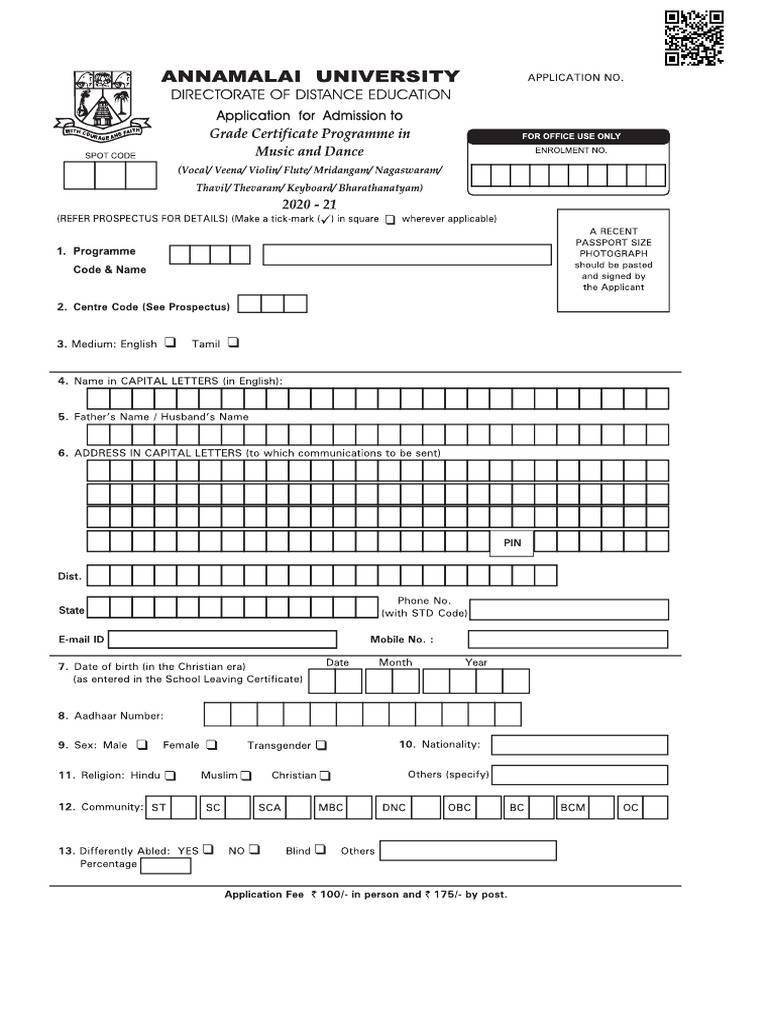 Grade 7 Application Form | PDF