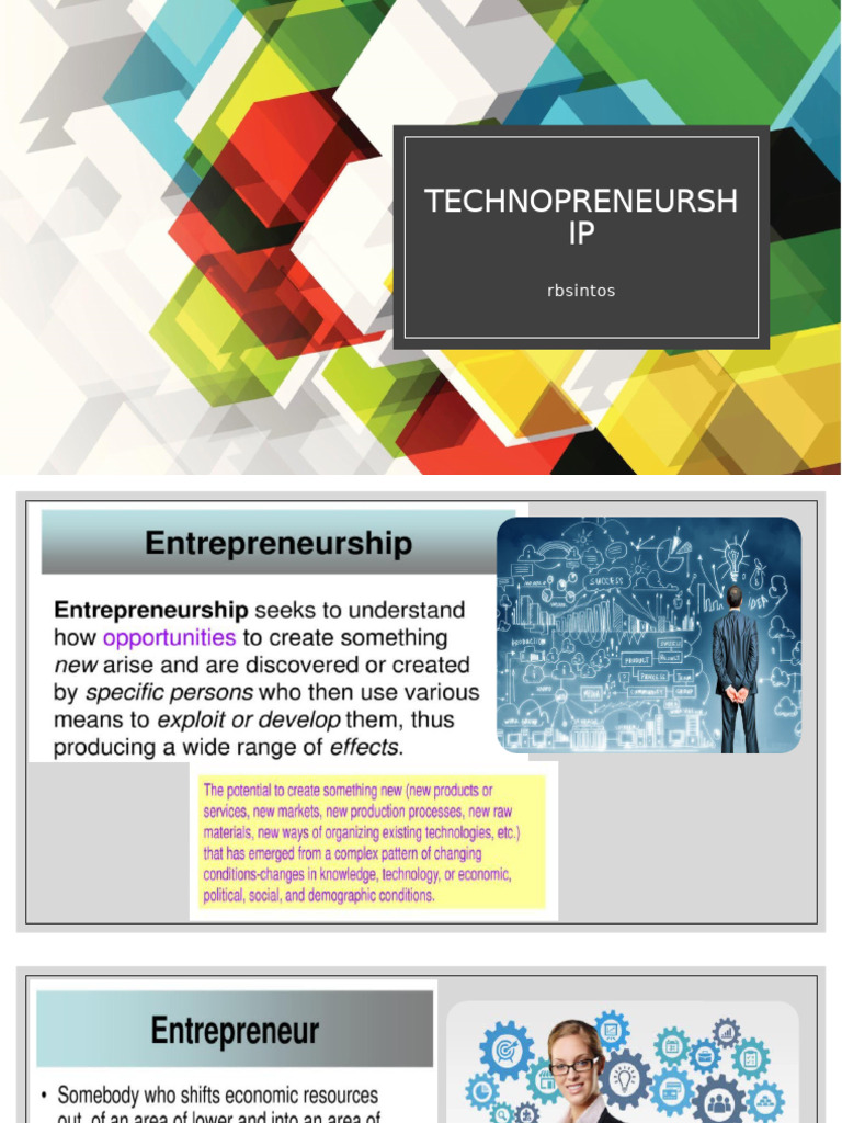 Topic 1 Technopreneurship | PDF