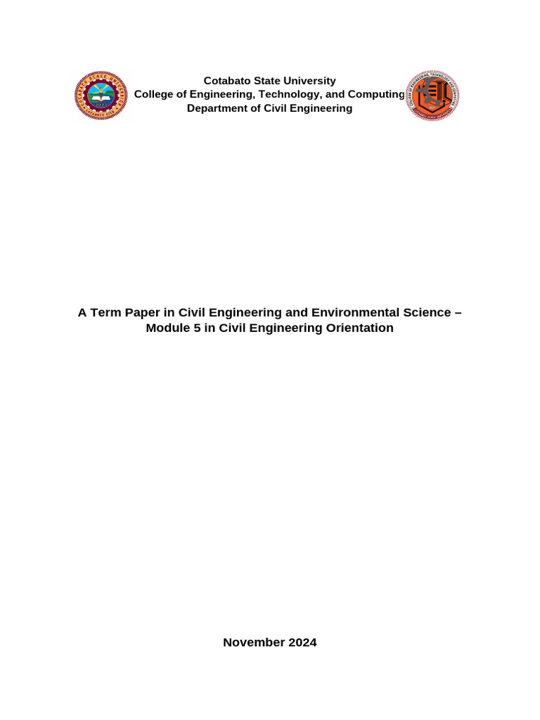 Civil Engineering and Environmental Science Overview | PDF ...