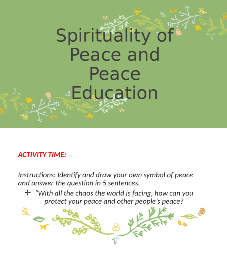 Assignment - Symbol of Peace | PDF