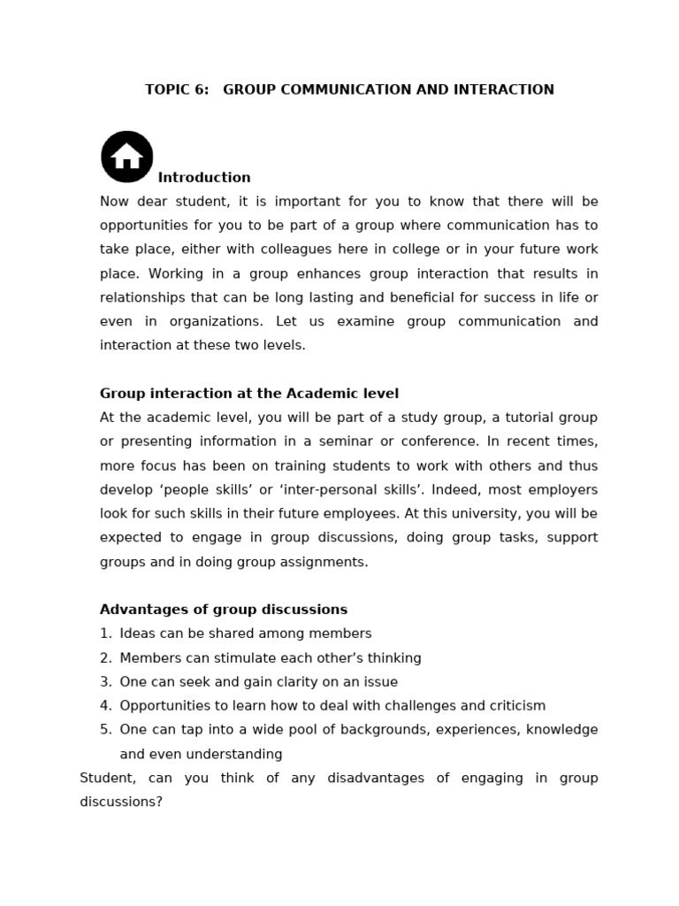 Topic 3b - Group Communication | PDF | Communication | Nonverbal Communication