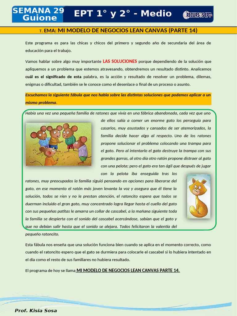 EPT 1° y 2° - Medio: Guione | PDF