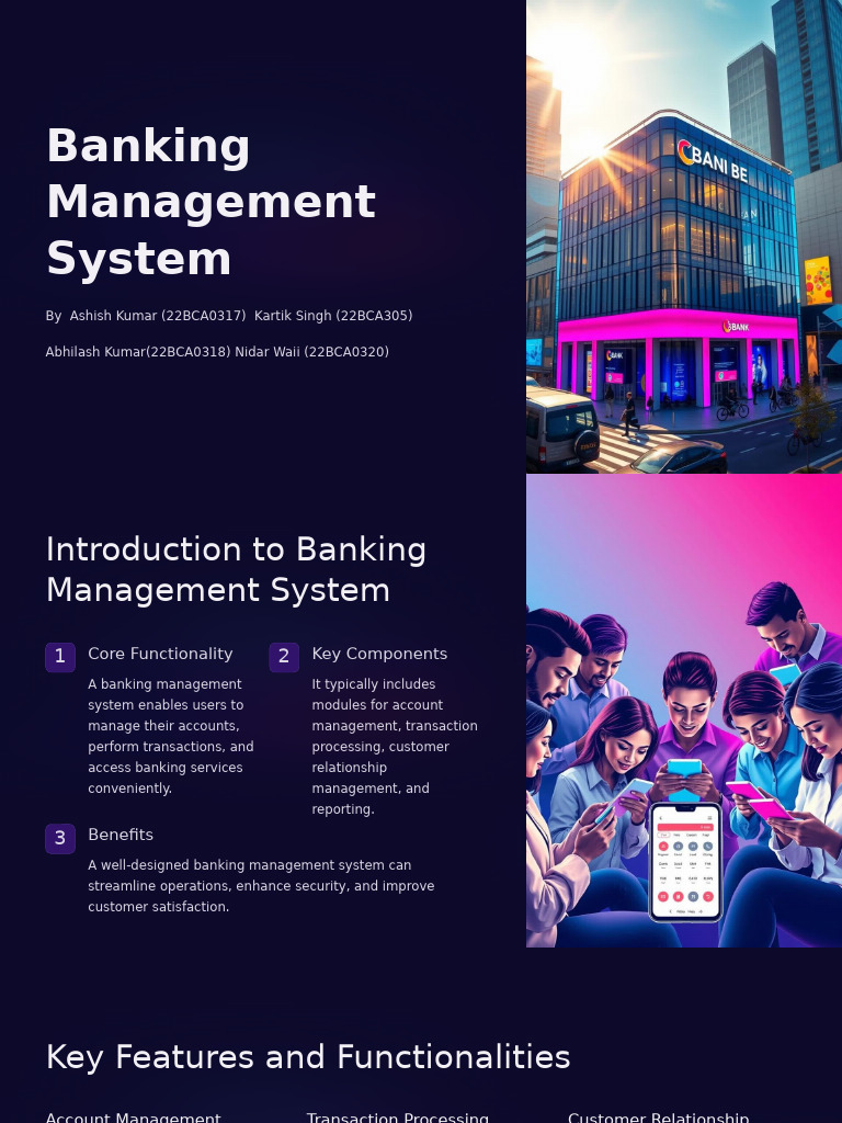 Banking Management System Overview | PDF | Database Transaction | Banks