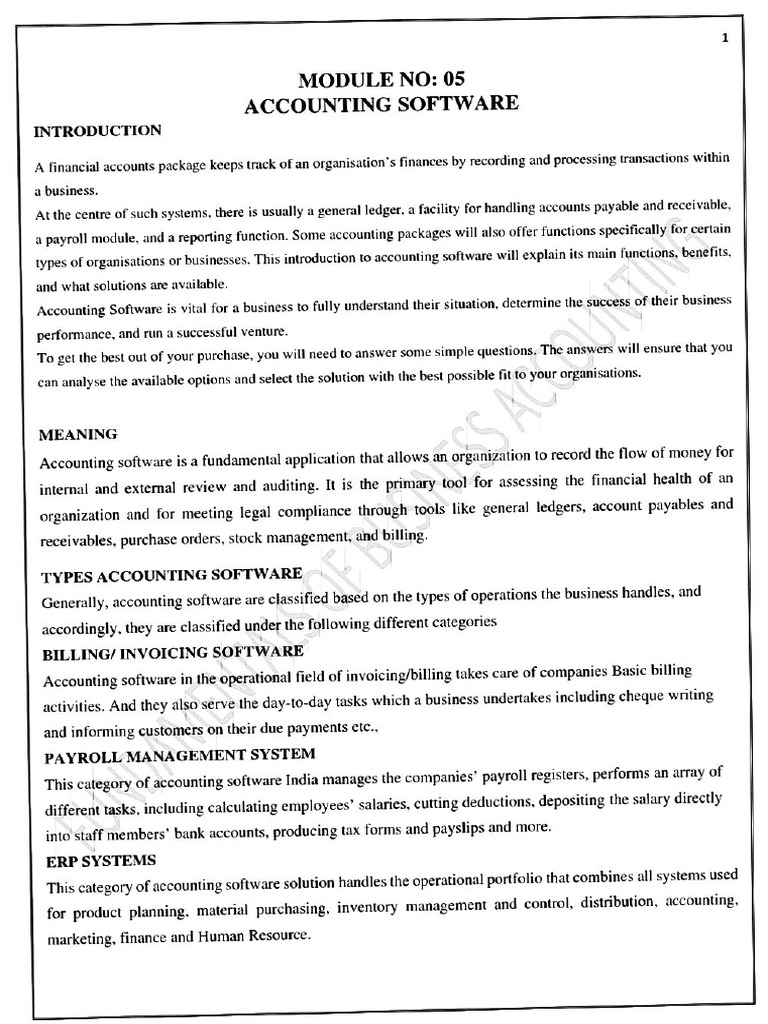 Accounting Software | PDF