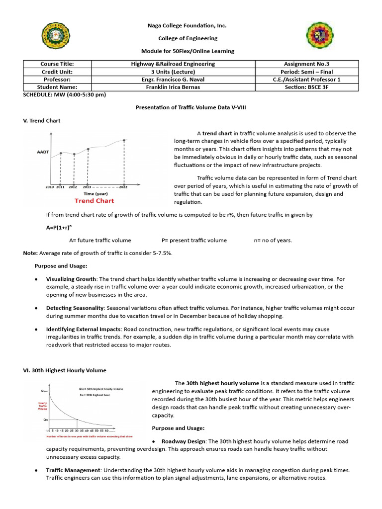 Highway Assignment 3 (Report) | PDF | Traffic | Traffic Congestion