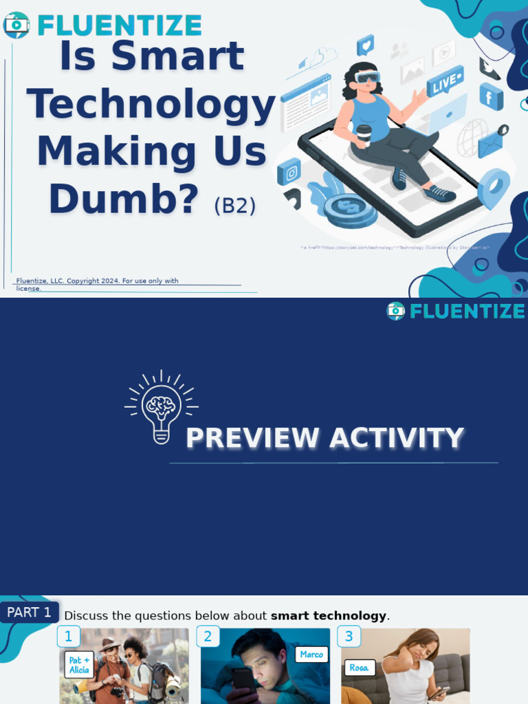 ? Is Smart Technology Making Us Dumb - (B2) | PDF | Child Development ...