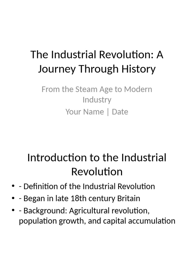 Industrial Revolution: Key Impacts & Innovations | PDF