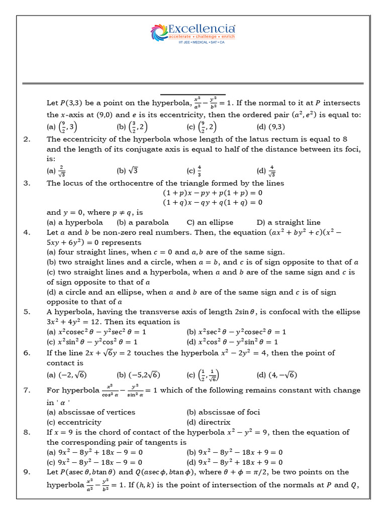 M2.SR MPC (CAT-B & C) REVISON ASSIGNMENT HYPERBOLA_(02-12-2024 TO 07-12 ...